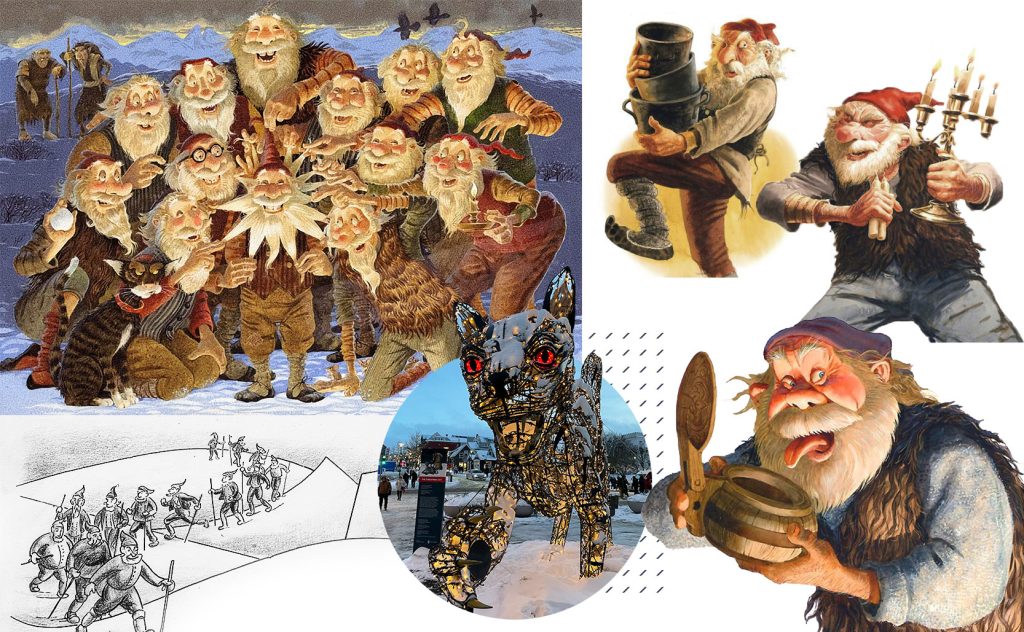A collection of Yule Lad illustrations, after their sanitizing ...